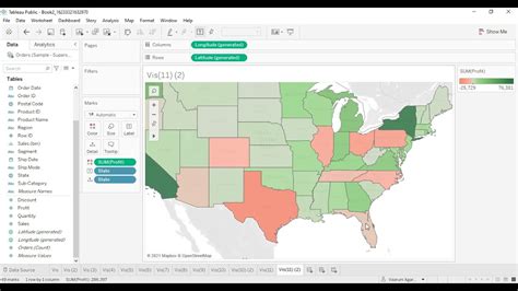 Tableau Tutorial For Beginners How To Make A Filled Map In Tableau