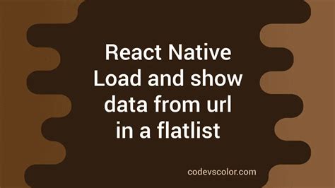 Load Data From And Show In A Flatlist In React Native Using Hook