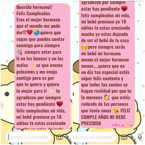 MENSAJE DE CUMPLE AÑOS PARA TU HERMANO Carta para un hermano Mensaje