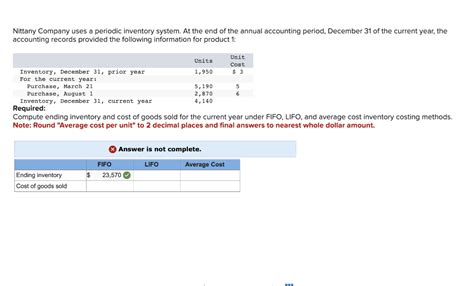 Solved Nittany Company Uses A Periodic Inventory System At Chegg