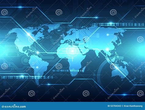 Vector O Conceito Global Digital Da Tecnologia Fundo Abstrato