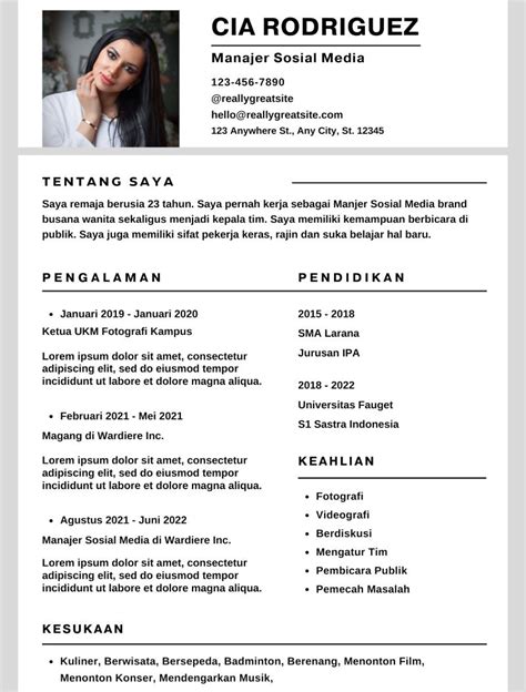 10 Contoh CV Yang Menarik HRD 99 Persen Lolos Dipanggil Interview