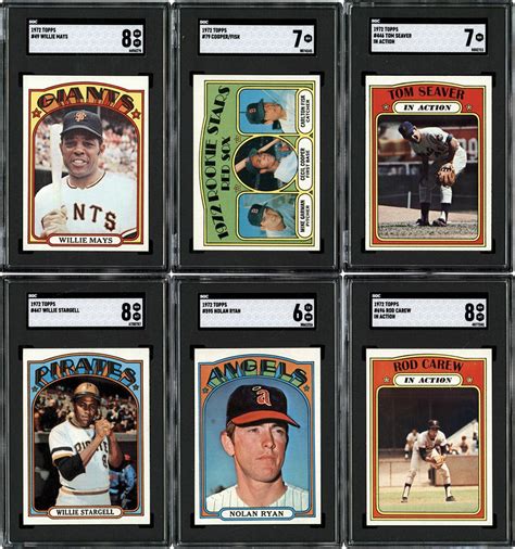 1972 Topps High Grade Complete Set W SGC 8 Willie Mays 787