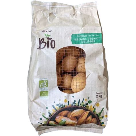 Pommes de terre pour salade et à la vapeur 2 kg pas cher à prix Auchan