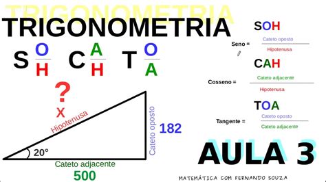Trigonometria Aula Como Achar Hipotenusa E O Ngulo No Tri Ngulo