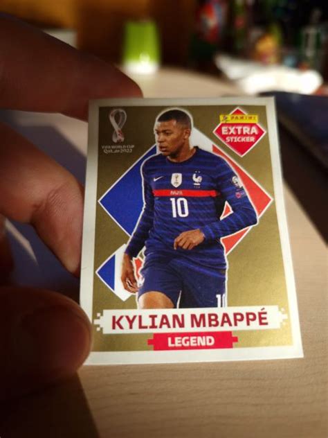 Extra Sticker Kylian Mbappe Gold Fifa Panini World Cup Qatar 2022