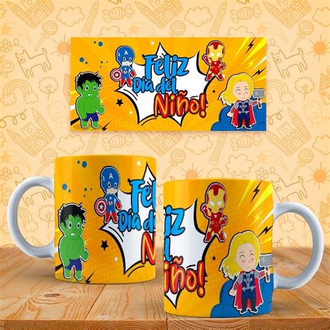 Diseños Plantillas Para Sublimar Tazas Dia Del Niño Sublimacion T108