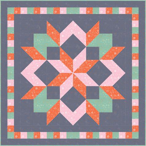 Free Carpenter Star Quilt Pattern With A Darling Border