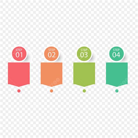 Diseño De Elementos Infográficos Con 4 Pasos PNG dibujos Iconos De