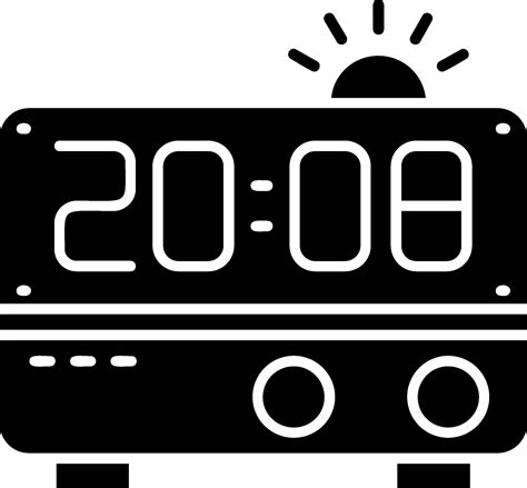 Alarm Clock Glyph Icon 36735507 Vector Art At Vecteezy