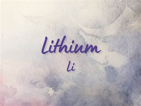Lithium im Nährstoff Lexikon der Klösterl Apotheke