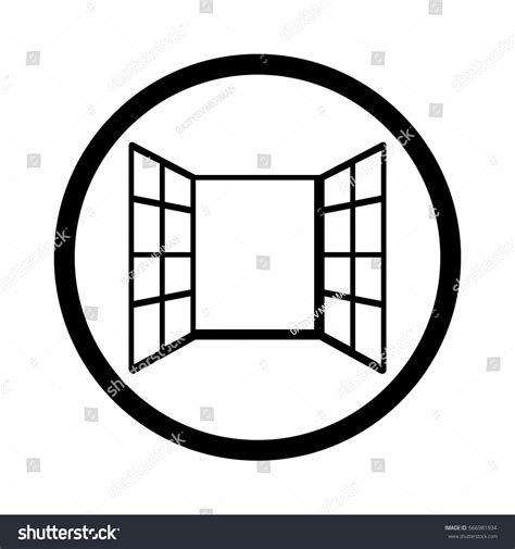 Window Linear Icon Vector Symbol Logo Stock Vector Royalty Free