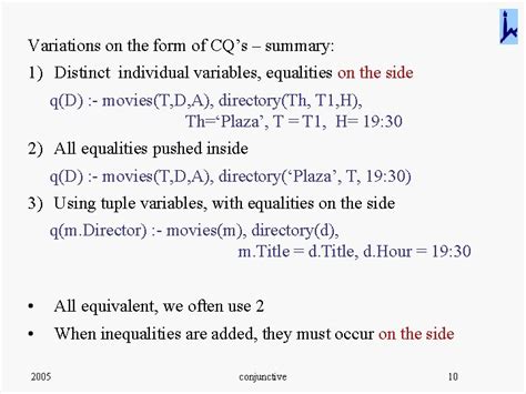 query languages equivalence containment conjunctive queries cqs more