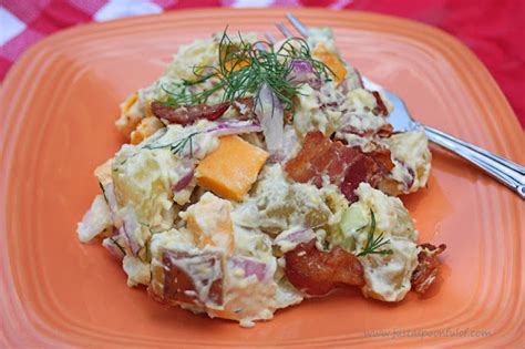 Just A Spoonful Of Cheddar Bacon Potato Salad