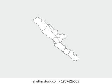 Simple Administrative Political Road Map Vector Stock Vector Royalty