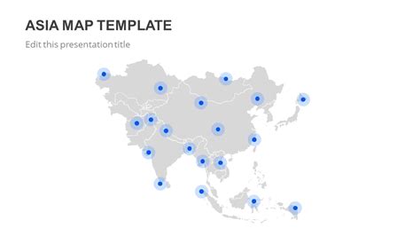 Asia Map Toolkit PowerPoint Template Slide Market