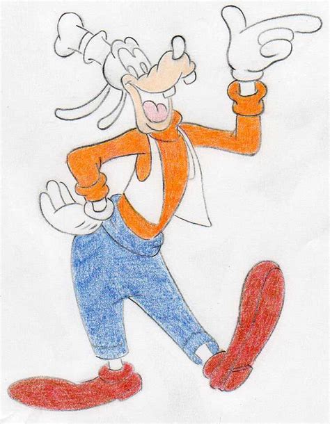 Goofy Cartoon Characters How To Draw Goofy Full Body Mickey Mouse