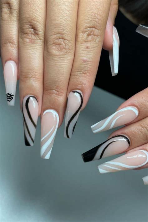45 Beautiful Coffin Shaped Nail Art Designs For Summer Nails In 2021