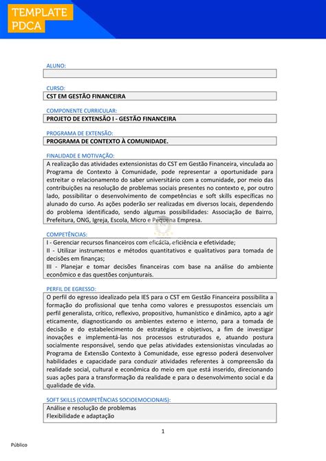 Portf Lio Individual Projeto De Extens O I Gest O Financeira Projeto