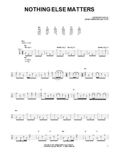 Metallica Nothing Else Matters Guitar Chords