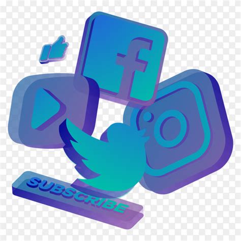 Social Media Icons Illustration On Transparent Png Similar Png