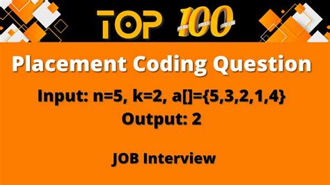 Top 100 Coding Question For Placement 26 JOB Interview Coding