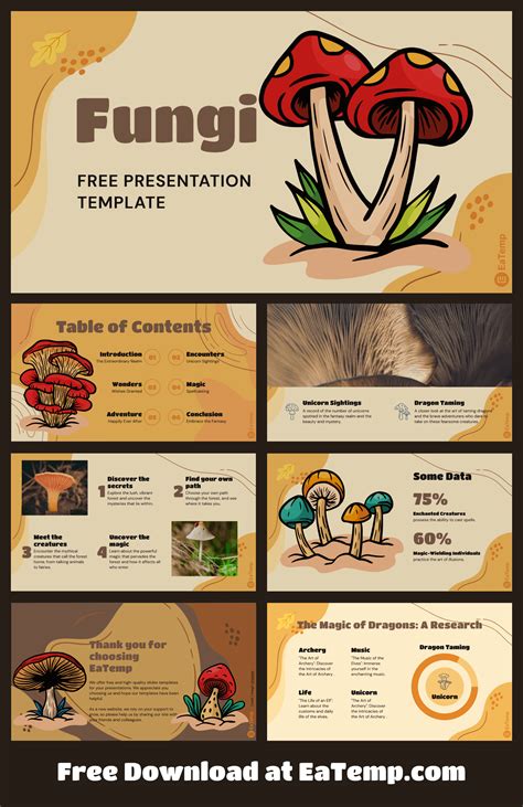Fungi Ppt Presentation Template Free Powerpoint Templates Google