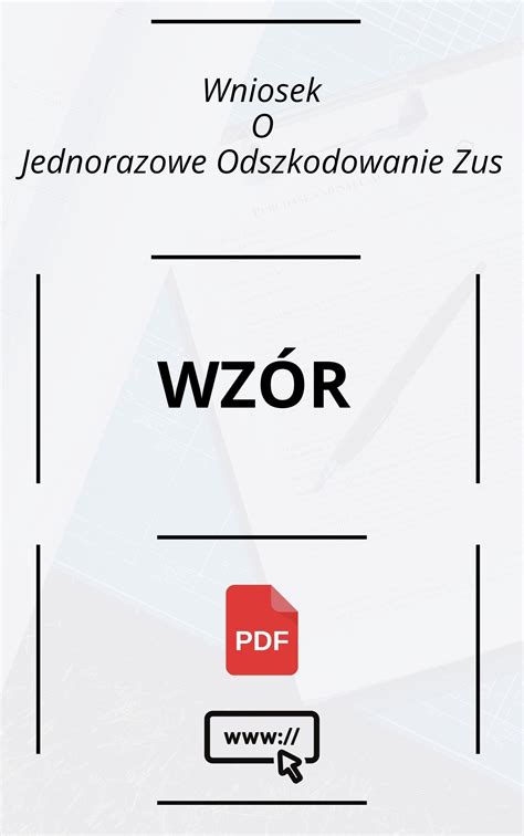 Wniosek O Jednorazowe Odszkodowanie Zus Wzór PDF