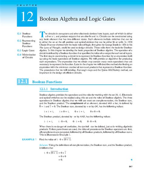 Discrete Mathematics Chapter 12 Boolean Algebra And Logic Gates 12 C