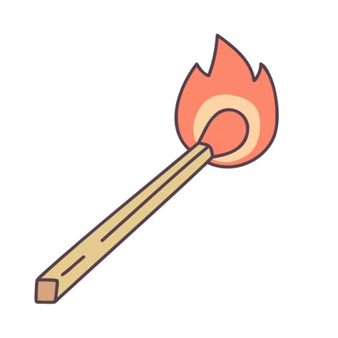 Matchstick Generic Thin Outline Color Icon
