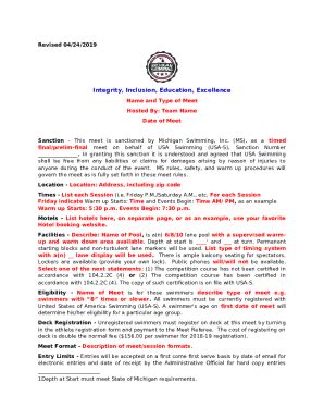 Meet Sheet SportsEngine Motion Previously GoMotion Doc Template