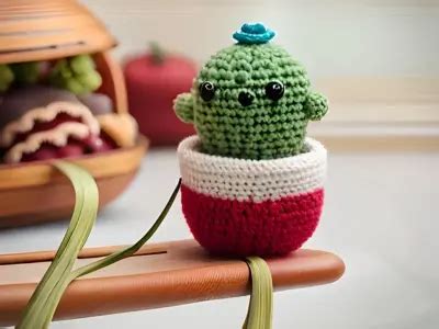 Tutorial llavero amigurumi cactus Guía paso a paso