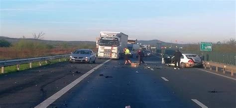 Accident Pe Autostrada Vestului Un Tir A Izbit O Masina In Timis