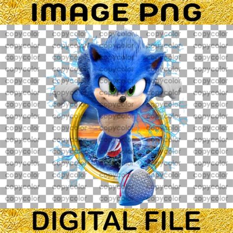 Sonic The Hedgehog Digital File Png Transparent Background Etsy Espa A