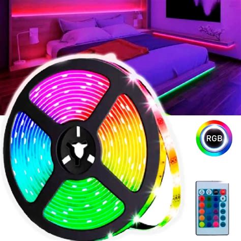 Tira De Luces Led RGB Multicolor Entrada Usb Control Remoto 2 Metros