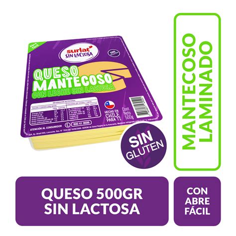 QUESO MANTECOSO LAMINADO SIN LACTOSA 500 G Quillayes Surlat