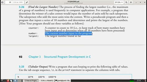 c how to program 6th edition deitel and deitel exercise 3 24 youtube