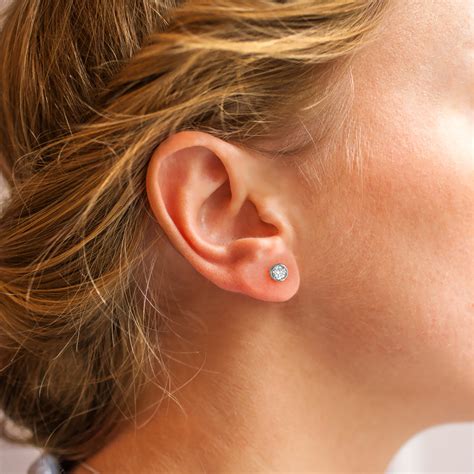Puces D Oreilles Diamant 0 50 Carat GSI Or Blanc 18K Ocarat