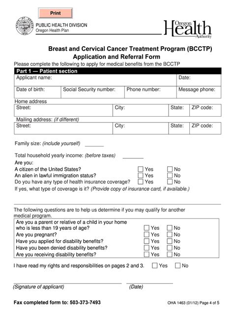 Fillable Online Apps State Or Breast And Cervical Cancer Treatment