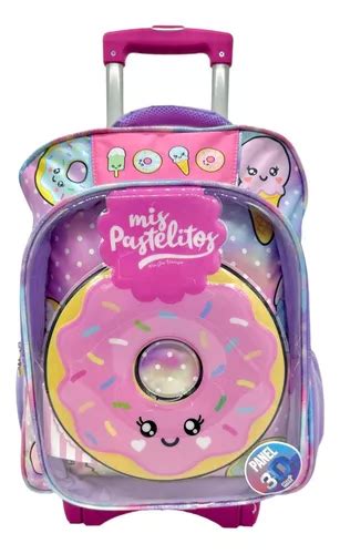 Mochila Escolar Mis Pastelitos Original Ruz Env O Gratis