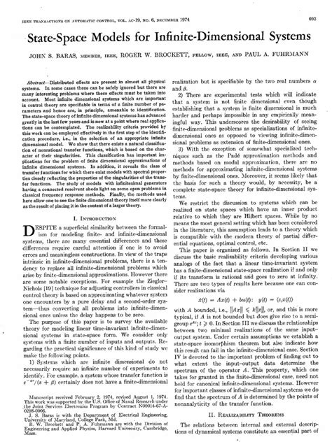 modeling infinite dimensional systems using state space models realizability theorems for