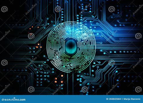 Fingerprint Integrated In A Printed Circuit Releasing Binary Codes