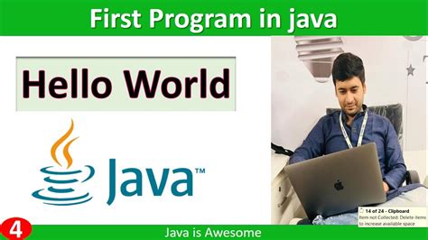 first java program hello world java program java tutorial youtube