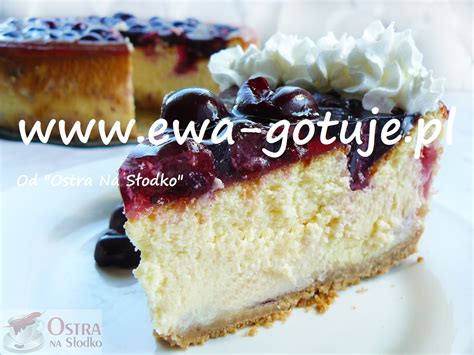 Sernik aksamitny z wiśniami i galaretką pyszny przepis na Ewa gotuje