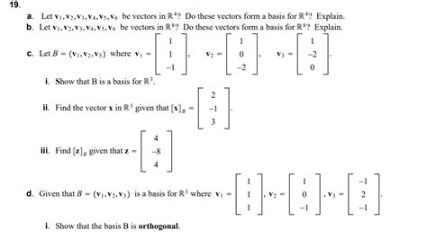 solved a let v1 v2 v3 v4 v5 v6 be vectors in r4 do