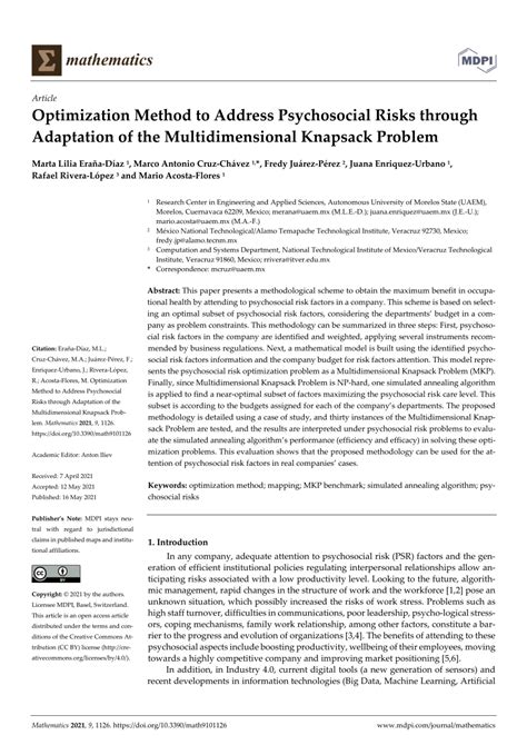 pdf optimization method to address psychosocial risks through adaptation of the