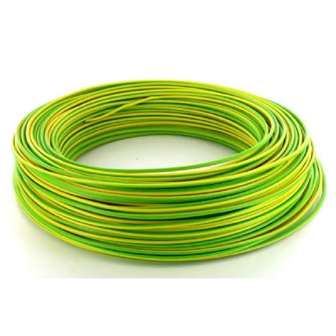 Fil Rigide H07vu 1 X 1 5 Mm2 Vert Jaune Couronne De 500