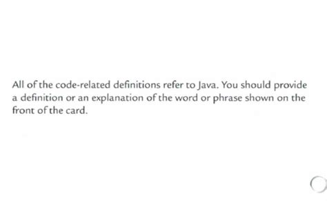 Java Definitions Flashcards Quizlet