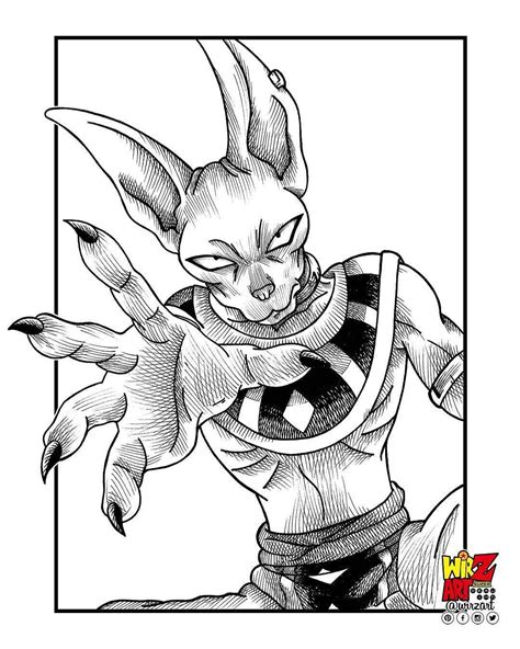 Beerus Dragon Ball Super Coloring Pages Askworksheet