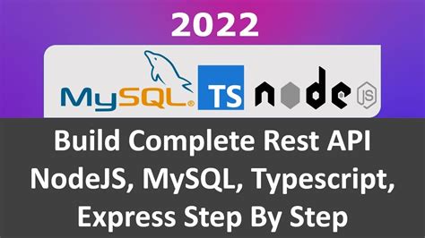 build rest api with nodejs mysql sequelize typescript express step by step 2022 rest api